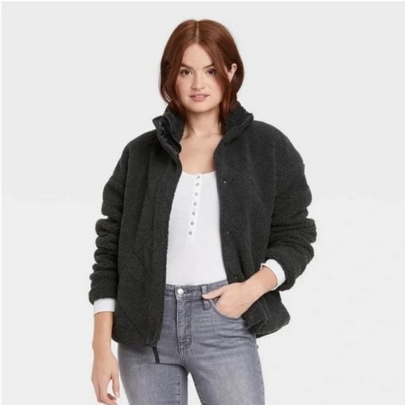 Universal Thread | Jackets & Coats | Universal Thread Quilted Zip Front ...